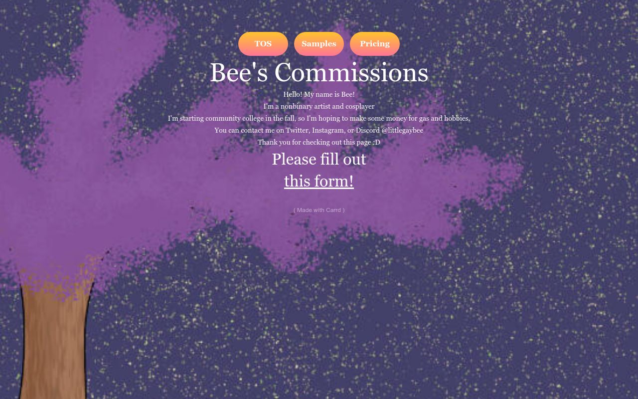 Bee's Commissions